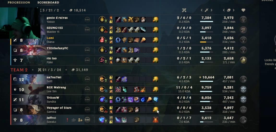 UK League of Legends Bronze 3 player matched with Rogue jungler and LEC ...